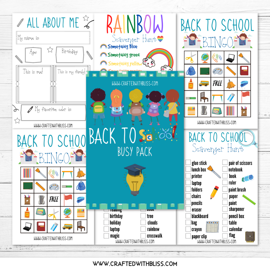 FREE Back to School Busy Pack – CraftedwithBliss