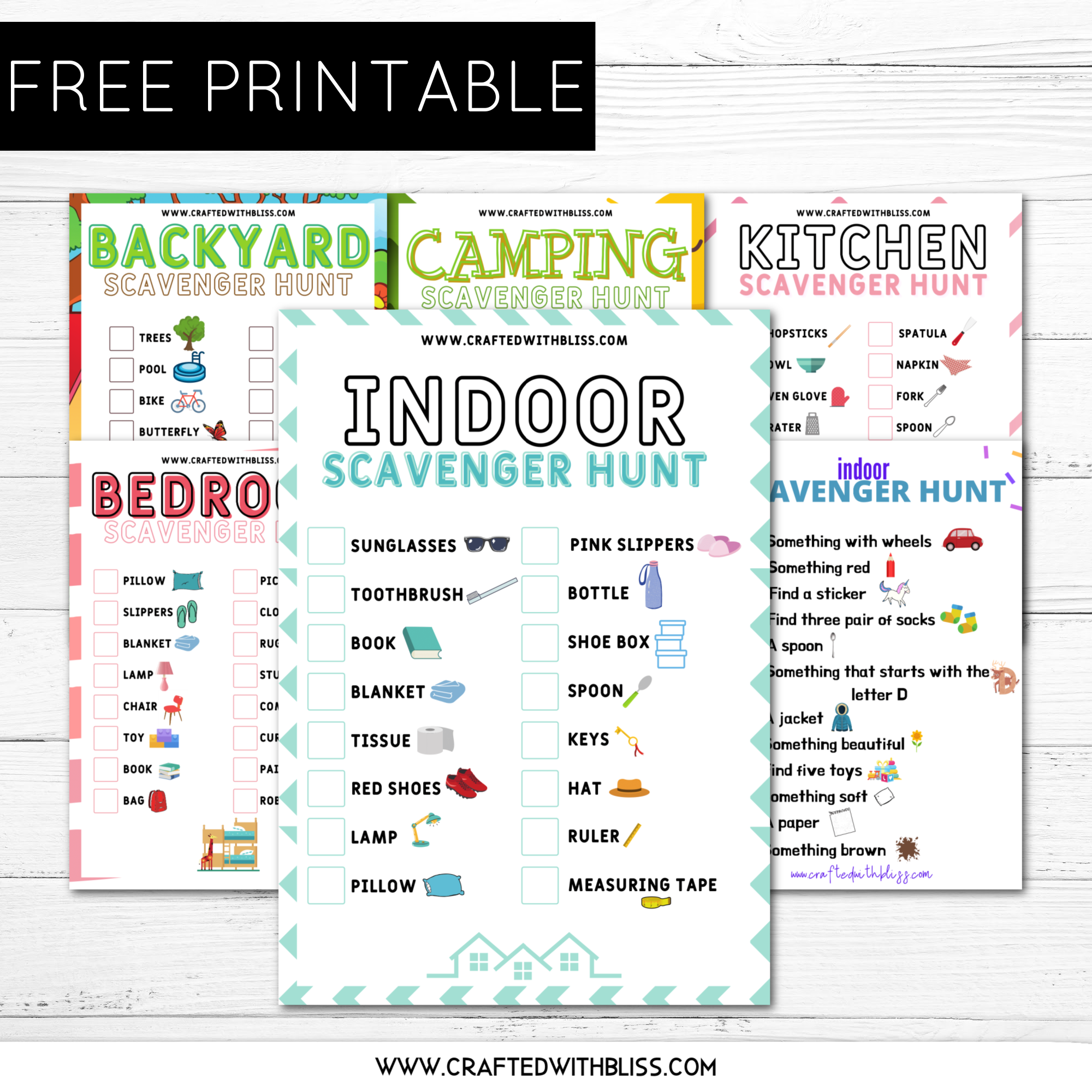 FREE Scavenger Hunt Games Printable – CraftedwithBliss