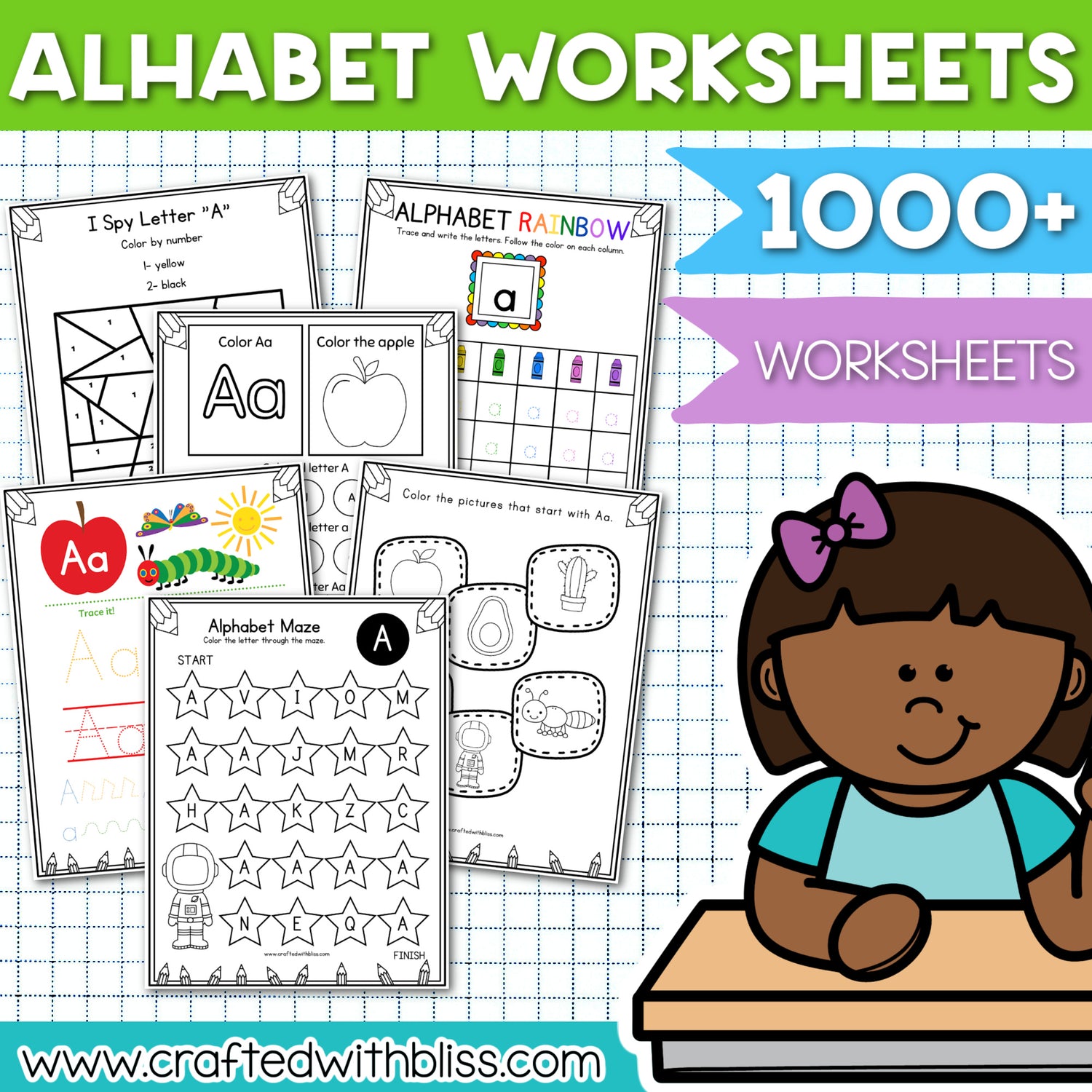 Alphabet Worksheets Book | Letter of the Week – CraftedwithBliss