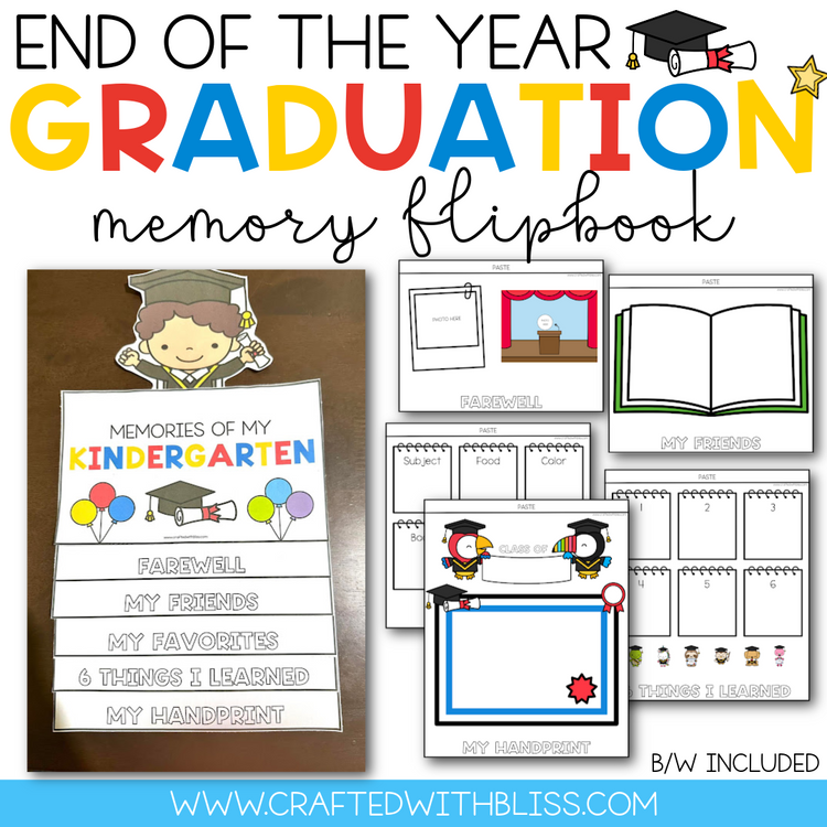 End of the Year Flip Book | Graduation Activities – CraftedwithBliss