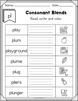 NO PREP PL Beginning Blend Phonics Worksheet - 25 PAGES – CraftedwithBliss