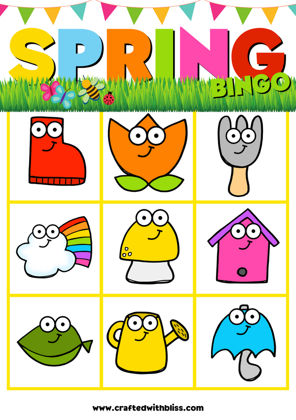 10 Spring BINGO For Preschool-Kindergarten – CraftedwithBliss