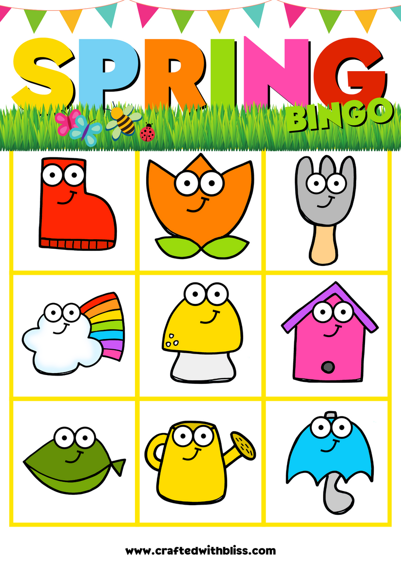 10 Spring BINGO For Preschool-Kindergarten – CraftedwithBliss