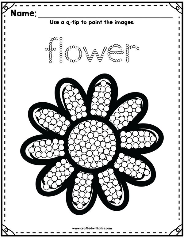 Q-Tip Painting - Spring Season Fine Motor Activity | Spring Craft ...