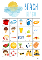 50 Beach Bingo Cards (5x5) – CraftedwithBliss