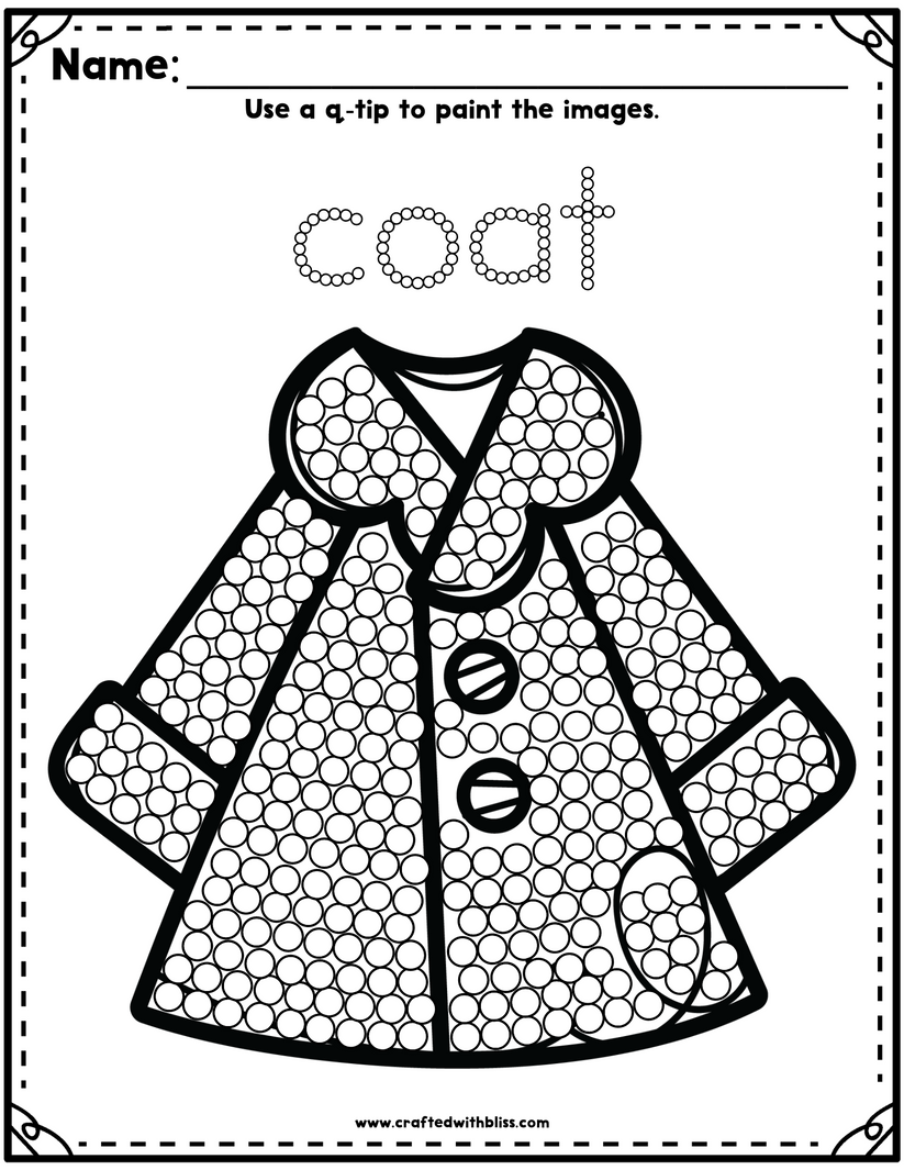 Q-Tip Painting - Winter Season Fine Motor Activity | Winter Craft ...