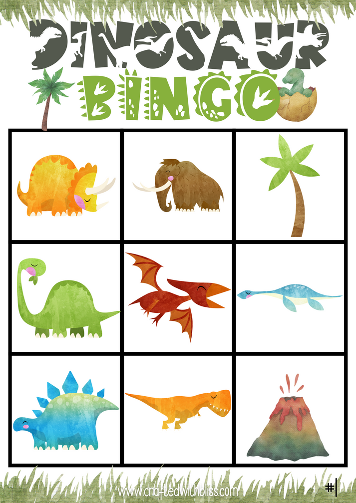 10 Dinosaur BINGO For Preschool-Kindergarten – CraftedwithBliss
