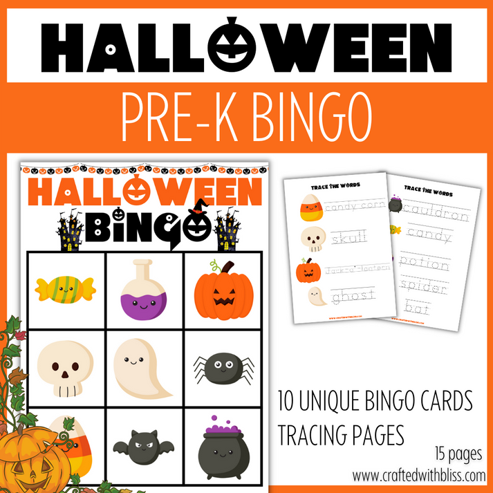 10 Halloween BINGO For Preschool-Kindergarten – CraftedwithBliss