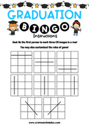 20 Cards Graduation BINGO For Preschool-Kindergarten – CraftedwithBliss