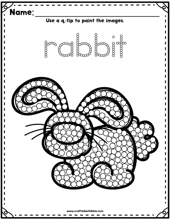 Q-Tip Painting - Spring Season Fine Motor Activity | Spring Craft ...