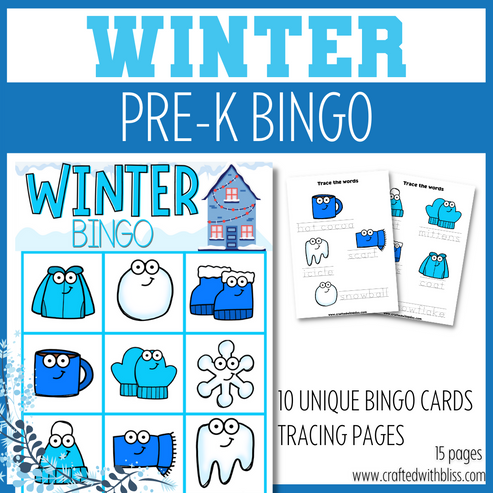 10 Winter BINGO For Preschool-Kindergarten – CraftedwithBliss