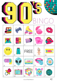 50 90's Theme Bingo Cards (5x5) – CraftedwithBliss