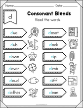 NO PREP CL Beginning Blend Phonics Worksheet - 25 PAGES – CraftedwithBliss