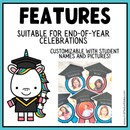 Editable Graduation Bulletin Decor [Pre-k, Preschool, Kinder] End of t ...