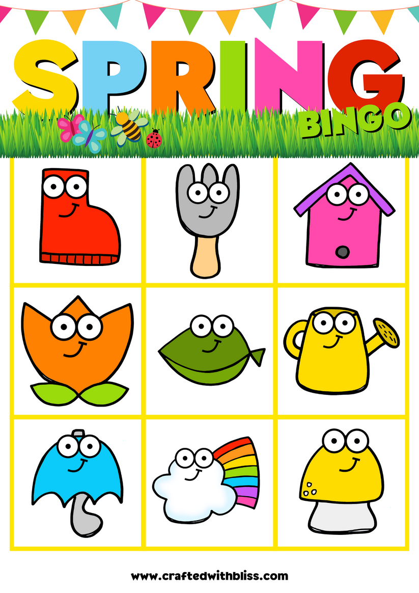 10 Spring BINGO For Preschool-Kindergarten – CraftedwithBliss