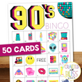 50 90's Theme Bingo Cards (5x5) – CraftedwithBliss