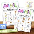 50 Watercolor Animal Bingo Cards (5x5) – CraftedwithBliss