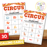 50 Circus Bingo Cards (5x5) – CraftedwithBliss