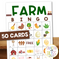 50 Farm Bingo Cards (5x5) – CraftedwithBliss