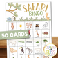 50 Safari Theme Bingo Cards (5x5) – CraftedwithBliss