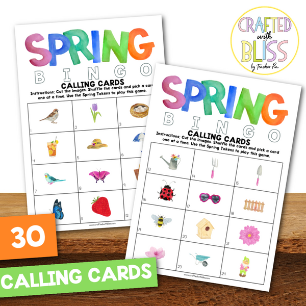 50 Spring Bingo Cards (5x5) – CraftedwithBliss