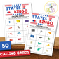 50 States Bingo Cards (5x5) 4th Of July Activity – CraftedwithBliss