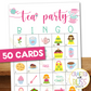 50 Tea Party Bingo Cards (5x5) – CraftedwithBliss