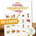 50 Thanksgiving Bingo Cards (5x5) – CraftedwithBliss