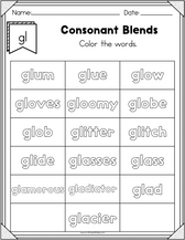 NO PREP GL Beginning Blend Phonics Worksheet - 25 PAGES – CraftedwithBliss
