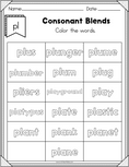 NO PREP PL Beginning Blend Phonics Worksheet - 25 PAGES – CraftedwithBliss