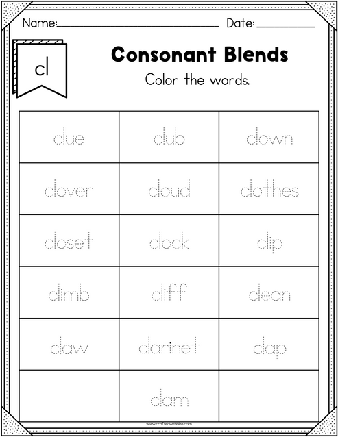 NO PREP CL Beginning Blend Phonics Worksheet - 25 PAGES – CraftedwithBliss