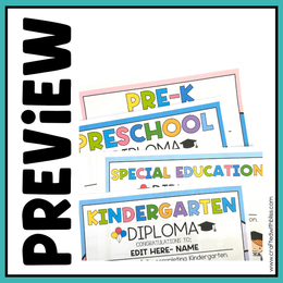 Graduation Kit Bundle Pre-K, Preschool & Kindergarten | End Of The Yea ...