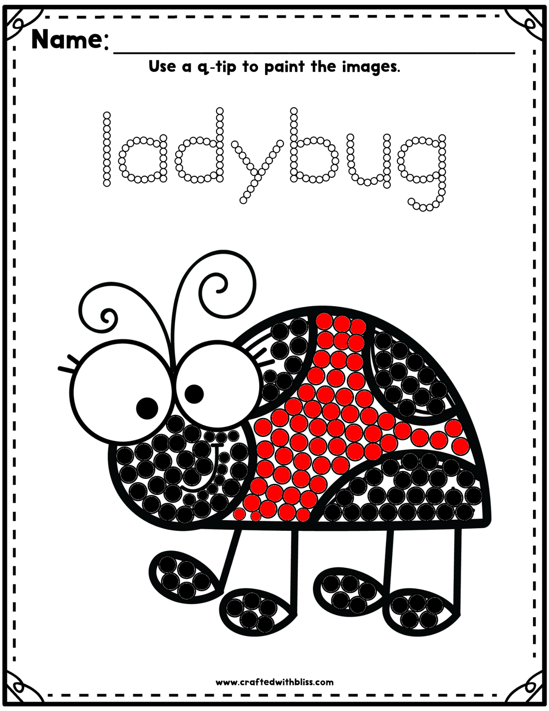 Q-Tip Painting - Spring Season Fine Motor Activity | Spring Craft ...