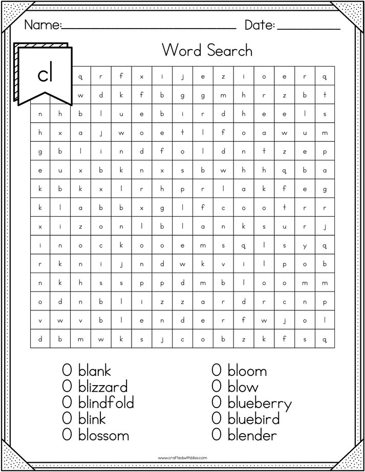 NO PREP CL Beginning Blend Phonics Worksheet - 25 PAGES – CraftedwithBliss