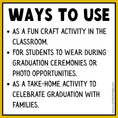 Editable Graduation Hat Template End of the Year Craft – CraftedwithBliss