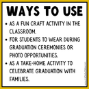Editable Graduation Hat Template End of the Year Craft – CraftedwithBliss