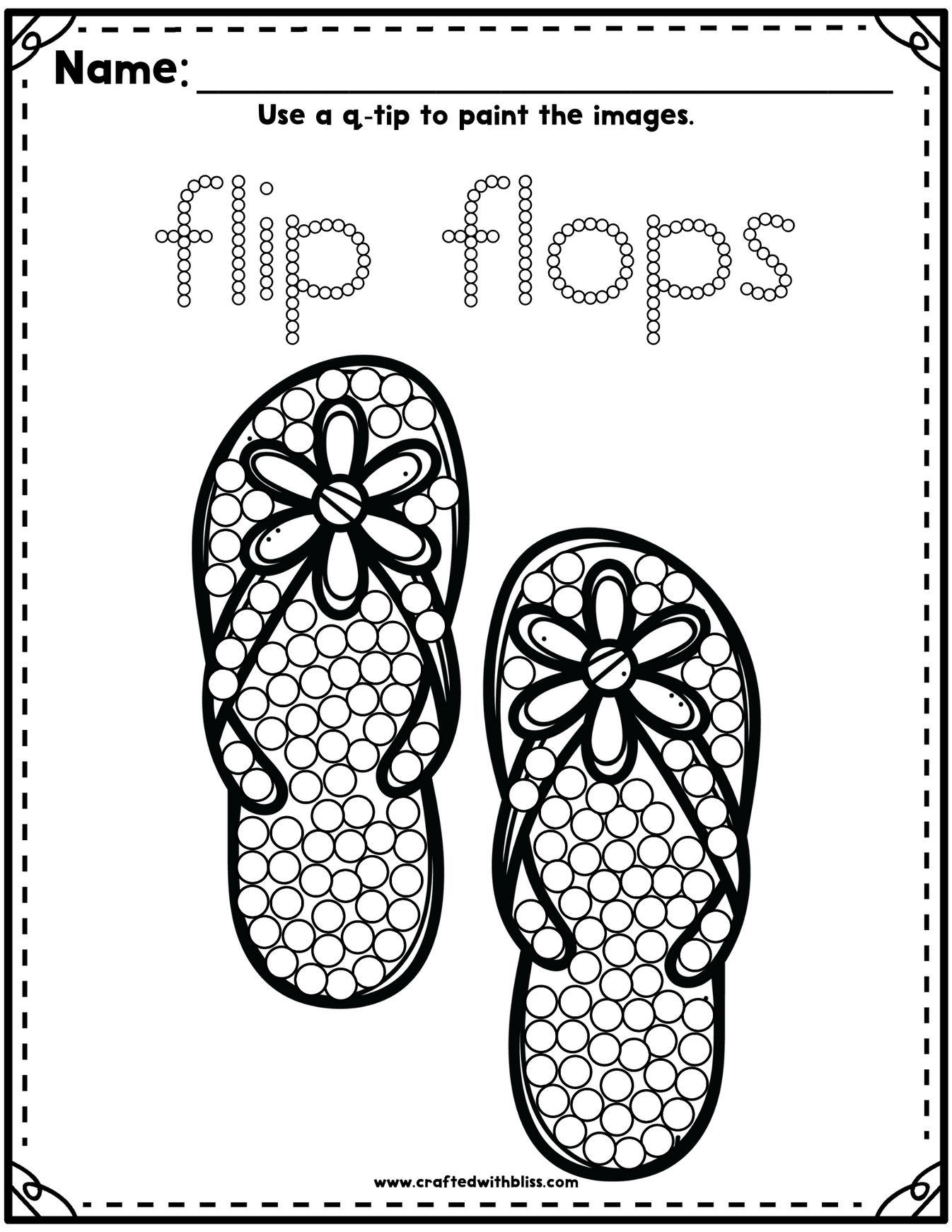 Q-Tip Painting - Summer Season Fine Motor Activity | Summer Craft ...