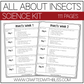All About Insects Science K-2 Worksheet Activity 2 Week Plan ...