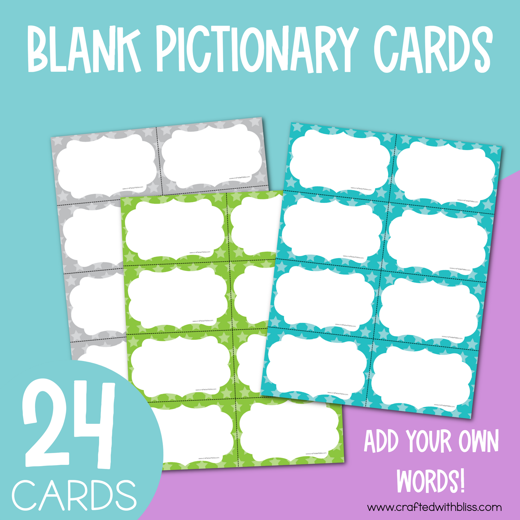 The Ultimate Baby Shower Pictionary Game - 64 Cards – CraftedwithBliss