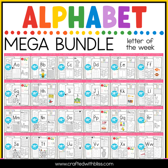 Alphabet Worksheet Mega Bundle – CraftedwithBliss