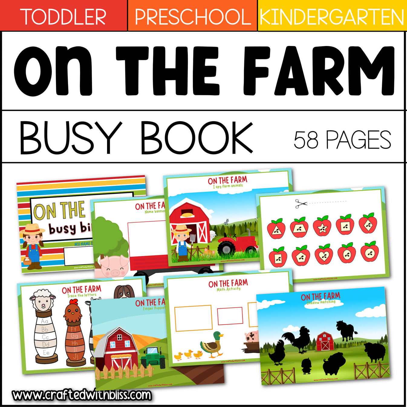 On the Farm Busy Book Binder Quiet Adapted Book – CraftedwithBliss