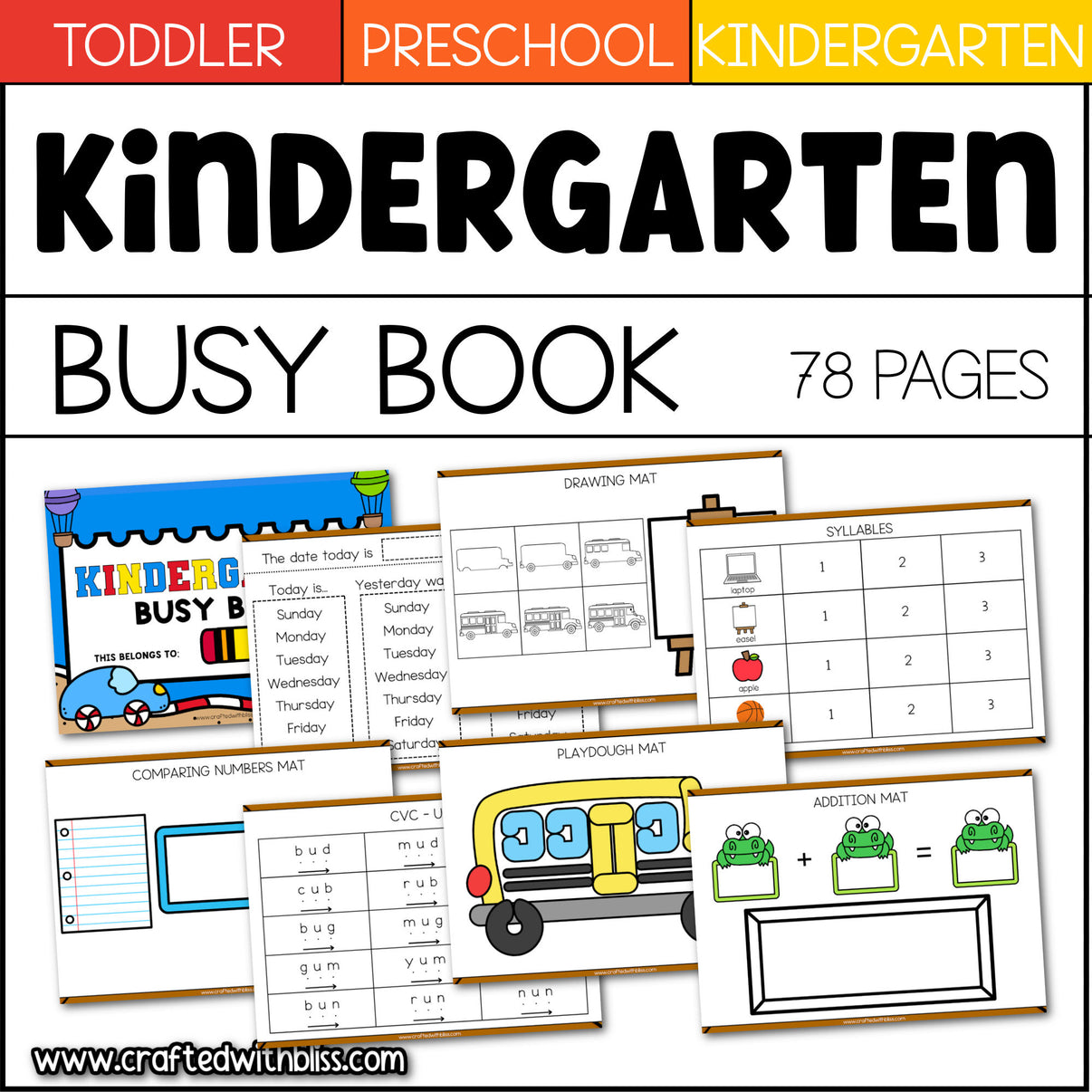 Kindergarten Busy Book – CraftedwithBliss