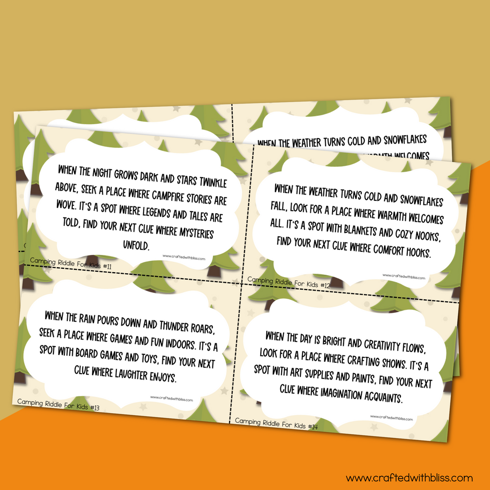The Ultimate Camping Scavenger Hunt Riddle Clues For Kids | Camping Tr ...