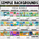 Year Round Simple Background Clipart Scene Mega Bundle Commercial Use ...