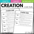 Creation Bible Story Worksheet Games Crafts Christian Sunday School Pr ...
