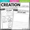 Creation Bible Story Worksheet Games Crafts Christian Sunday School Pr ...