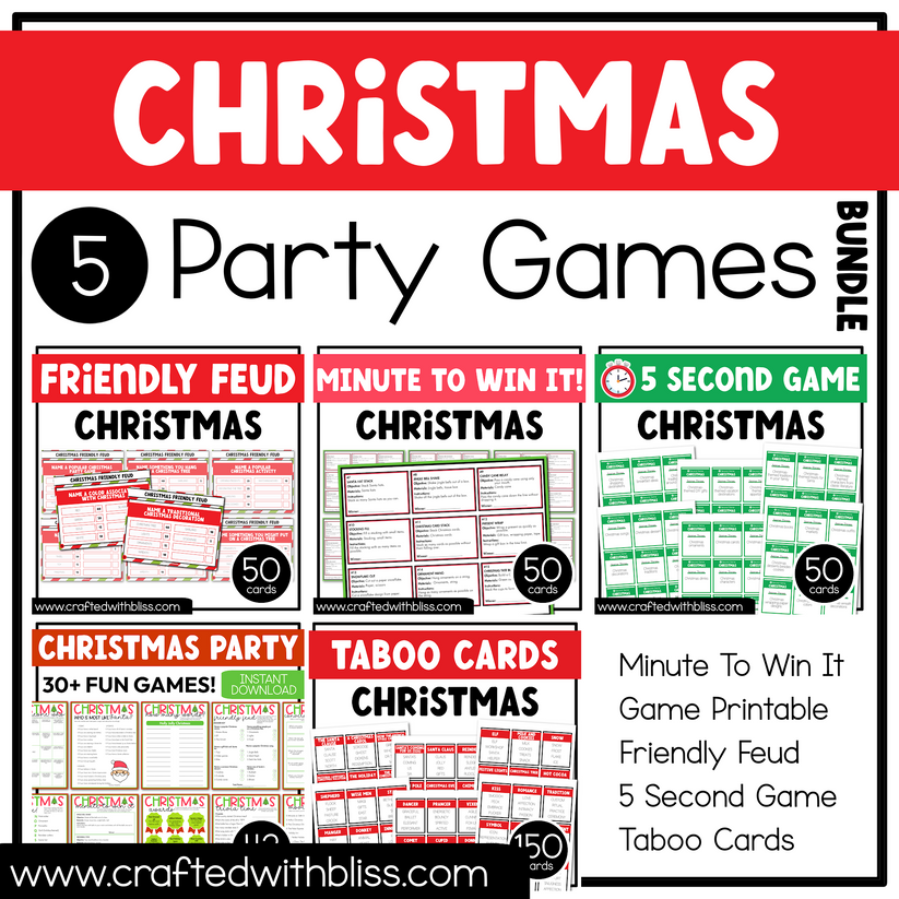 Christmas Party Game Printable Bundle – CraftedwithBliss