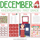 December Christmas Kindergarten - First Grade Activities Super Bundle ...
