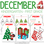 December Christmas Kindergarten - First Grade Activities Super Bundle ...