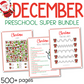 December Preschool Super Bundle, Christmas Kindergarten Activities, Da ...